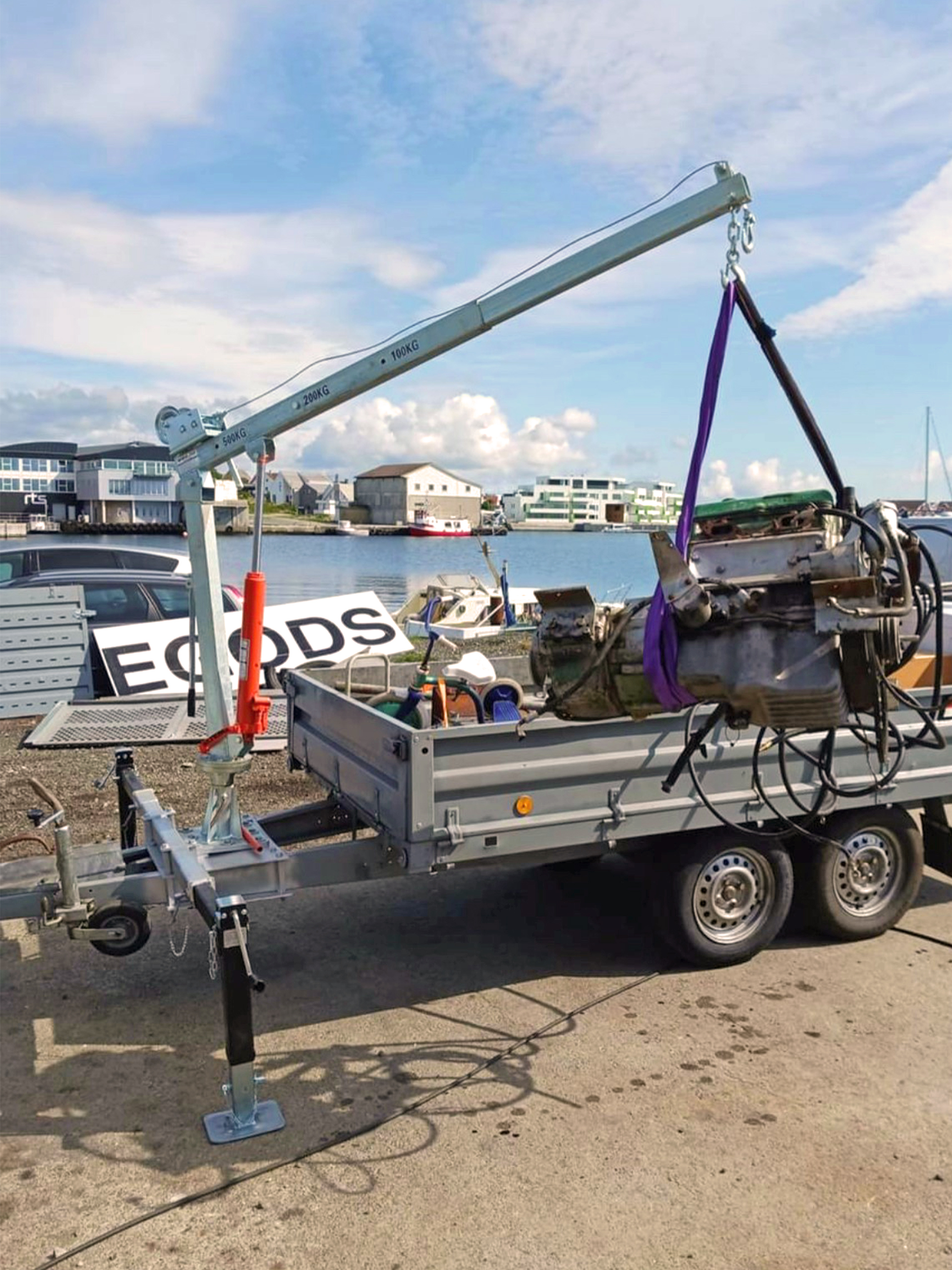 Kran Preben varmgalvanisert med vinsj 500 kg - Wee.no