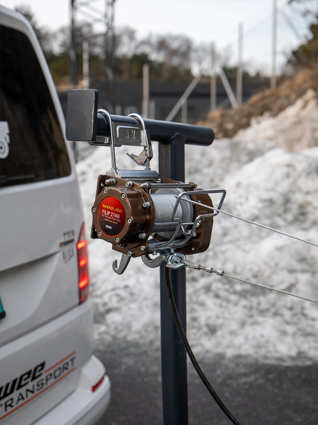 Elektrisk vinsj med fjernkontroll 18V Filip - Wee.no