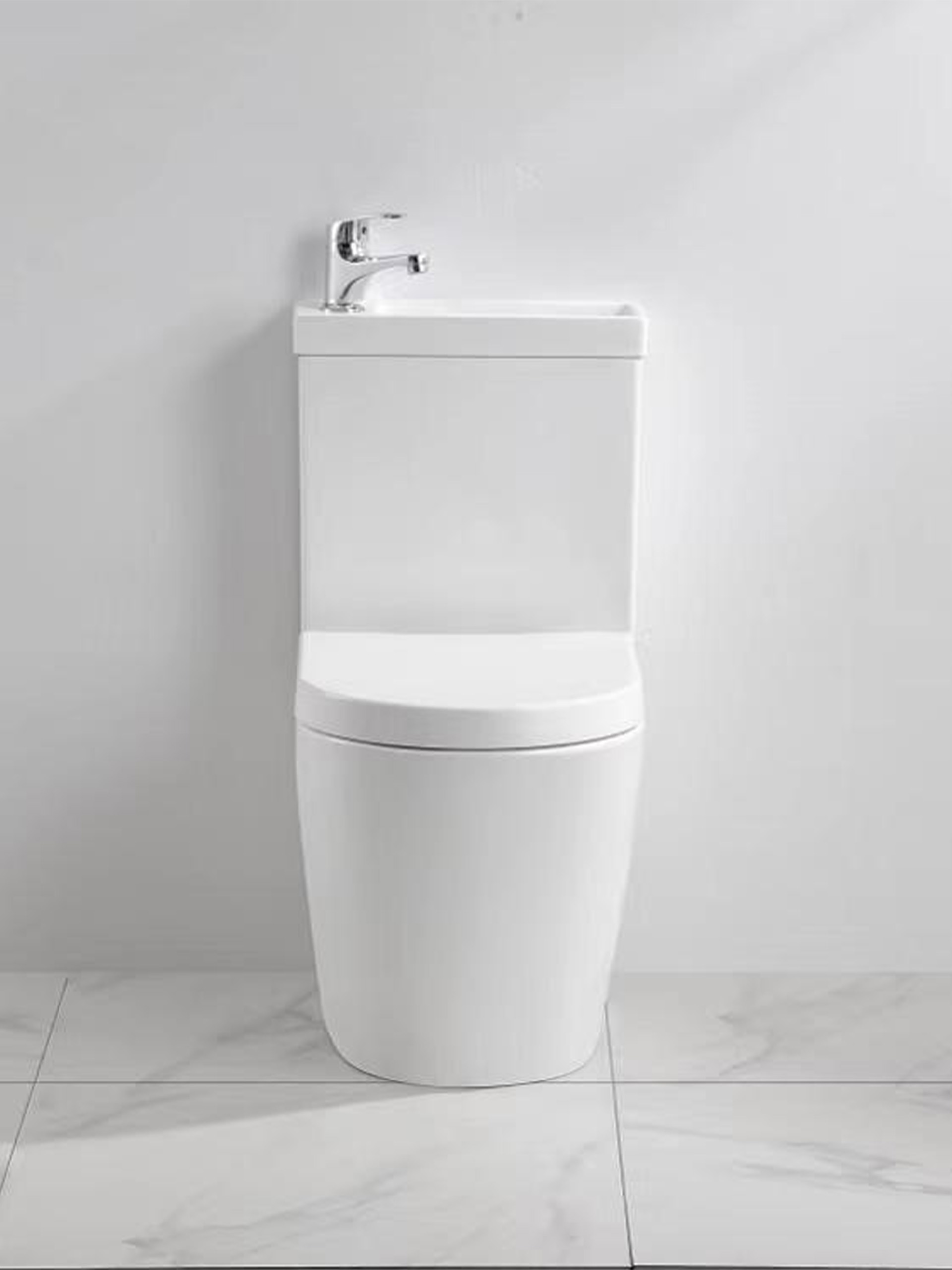 Toalett med håndvask i keramikk - Wee.no