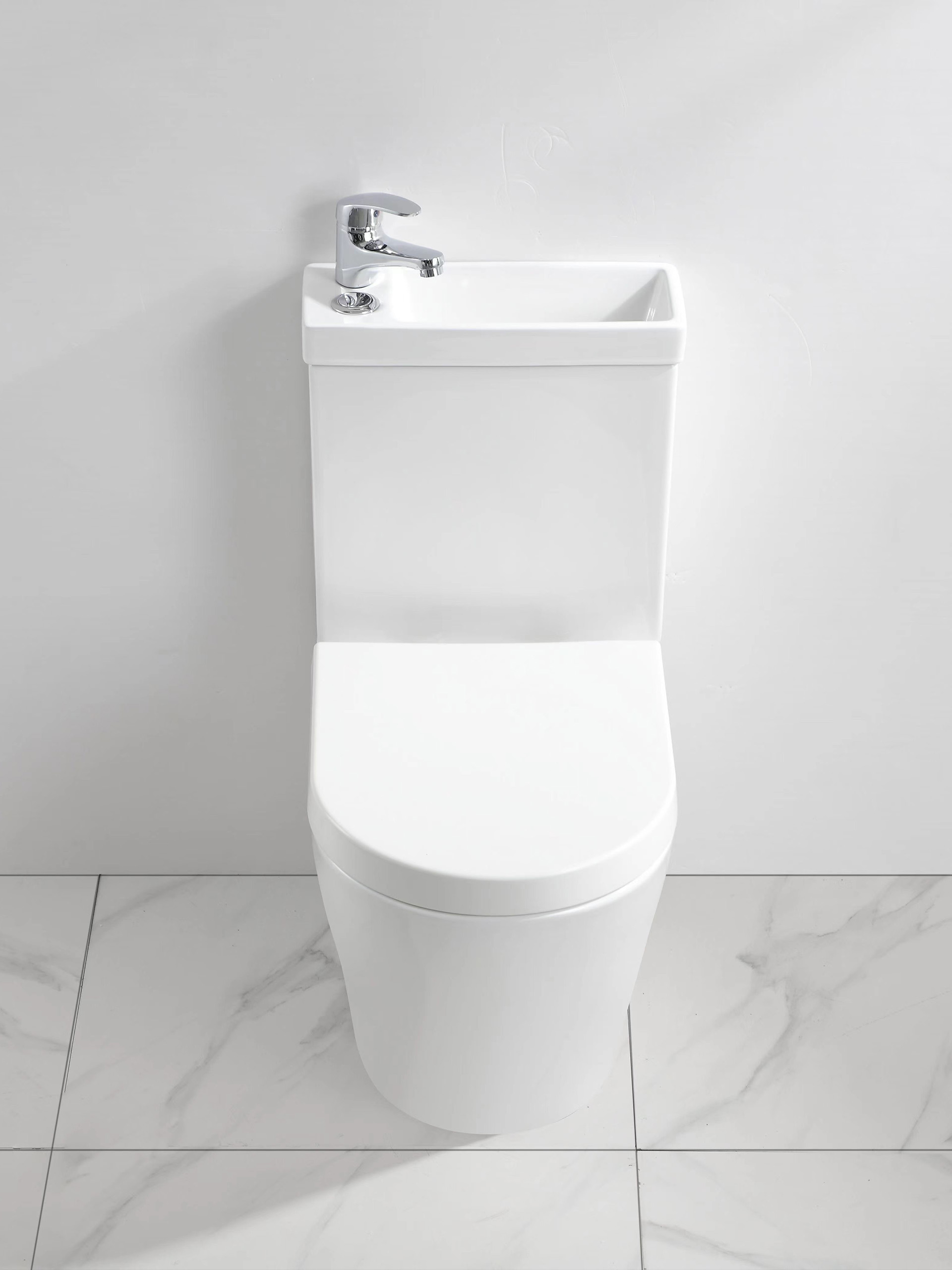 Toalett med håndvask i keramikk - Wee.no